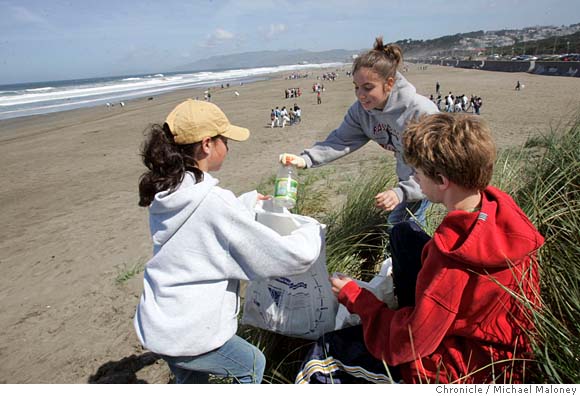 Students hit the beaches for coastal cleanup day