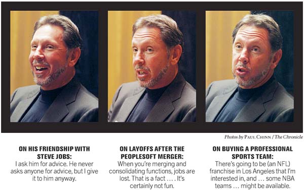 ORACLE CORP. / ON THE RECORD: Larry Ellison