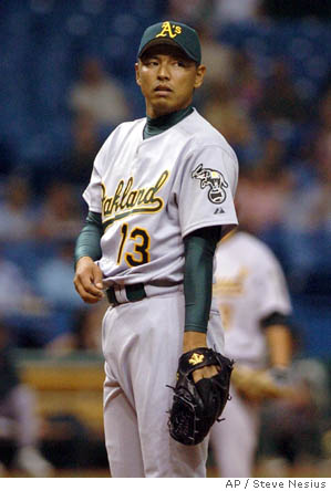 A'S REPORT / Yabu's debut not great at outset, gets better
