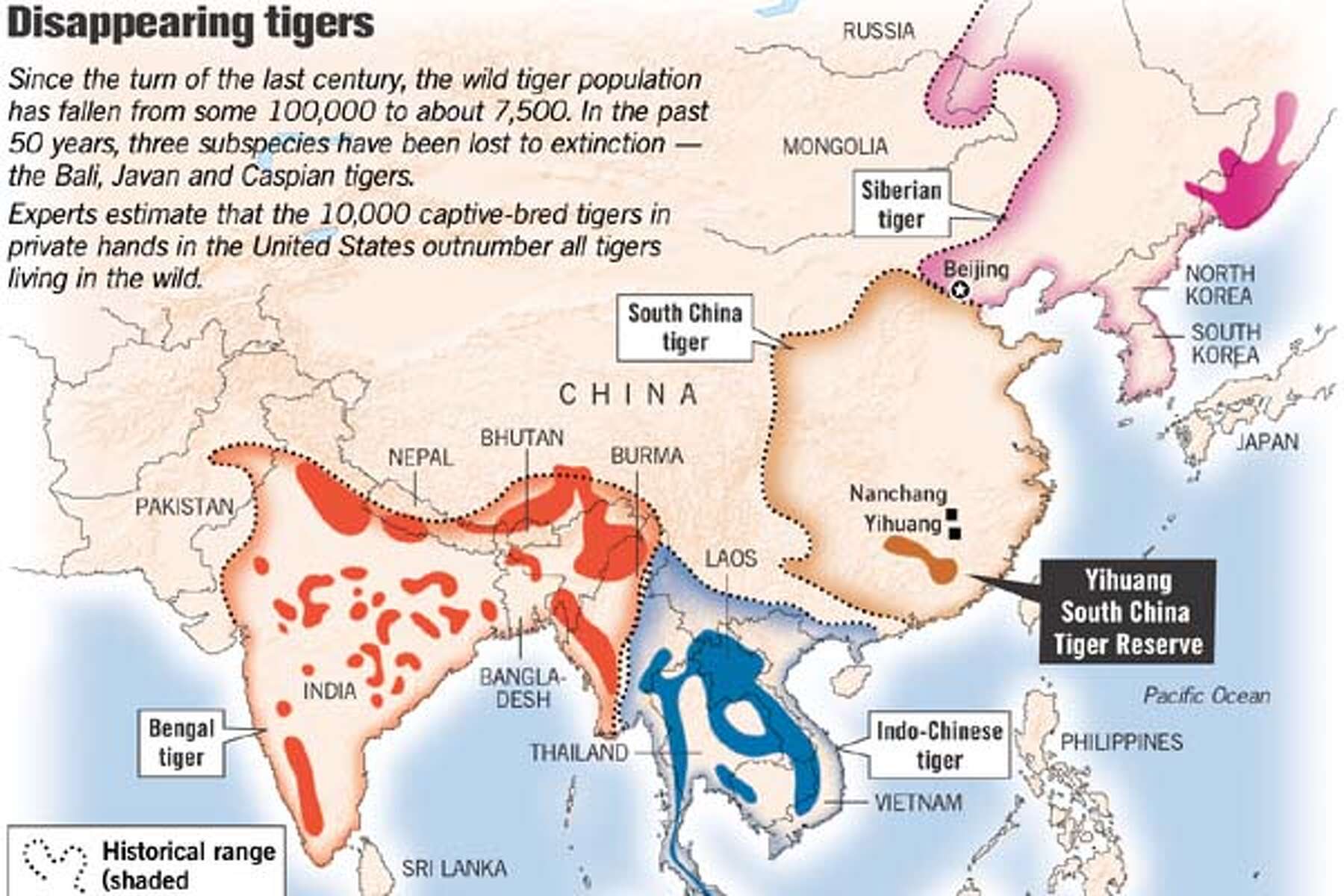 Bengal Tiger Habitat Map