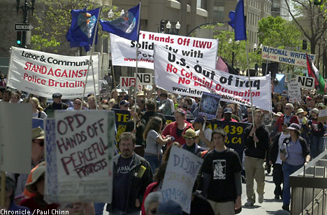 Protest against cop tactics