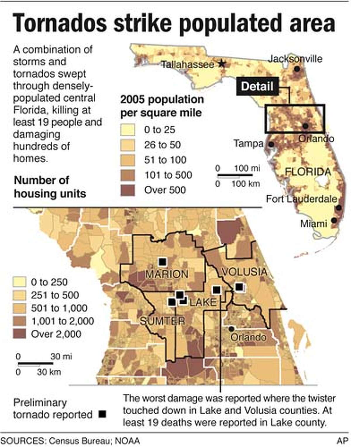Central Florida hit by killer tornadoes / 19 dead after early morning ...