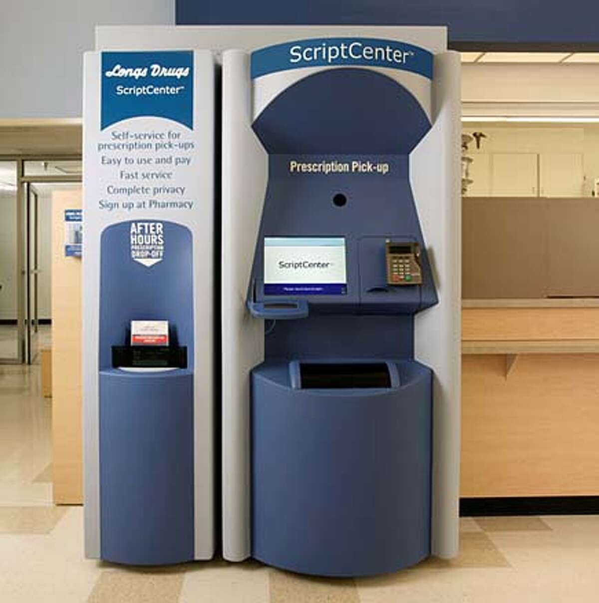 Pharmacy robot / Automated kiosk dispenses refills