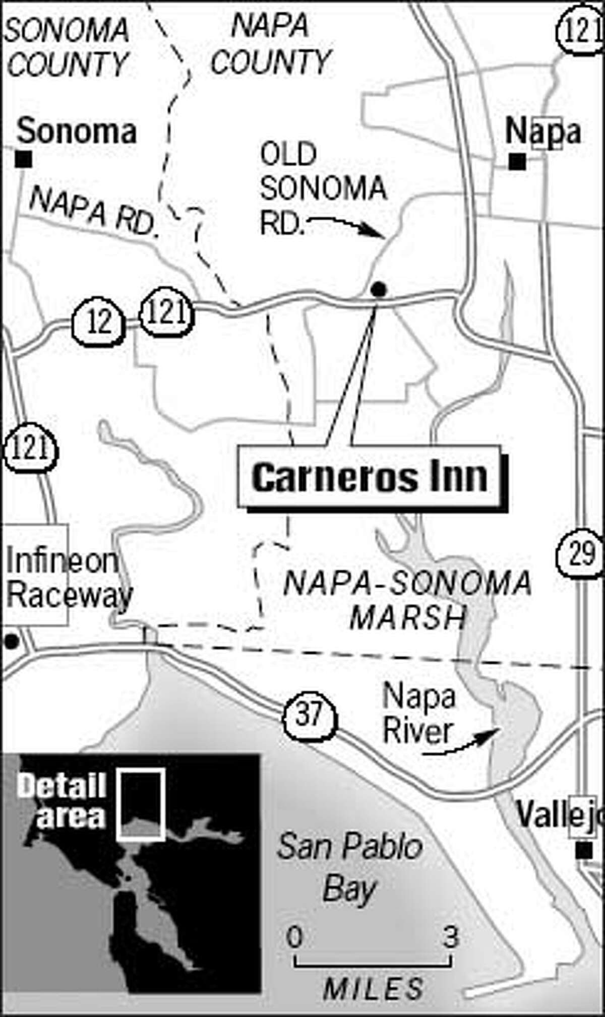 COUNTRY CHIC / Napa's trendy Carneros Inn is plain outside, luxurious ...
