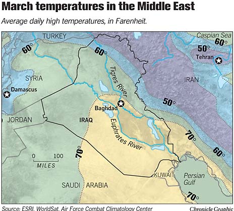 Weather forecasts critical to Iraq war / Major role for Navy center in ...