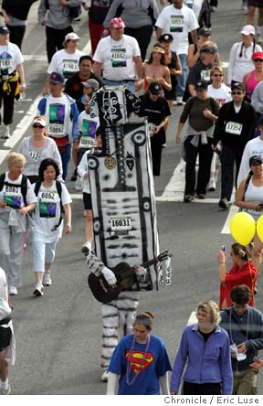 Everyone's a winner in city's freaky race / It's not how fast you run ...