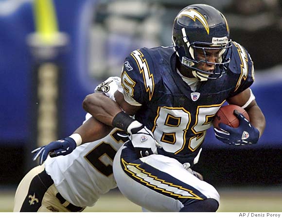 Charging forward / Gates leaves basketball, NFL defenders in dust