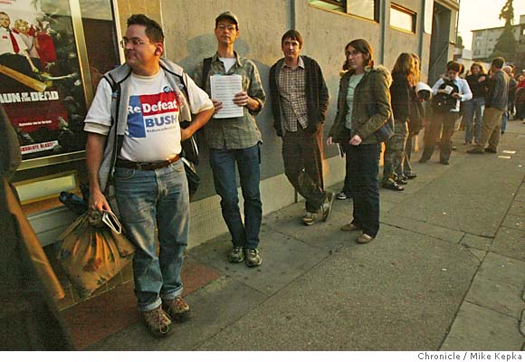 DEMOCRATS / Theater a gathering place for beer and forlorn hope / Crowd ...