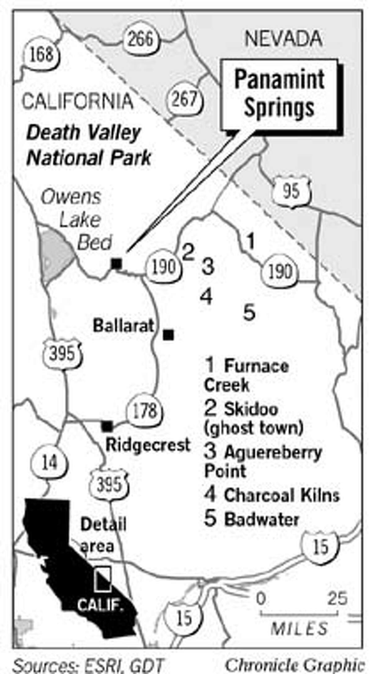Ghosts, gold on doorstep to Death Valley / Panamint range offers escape ...