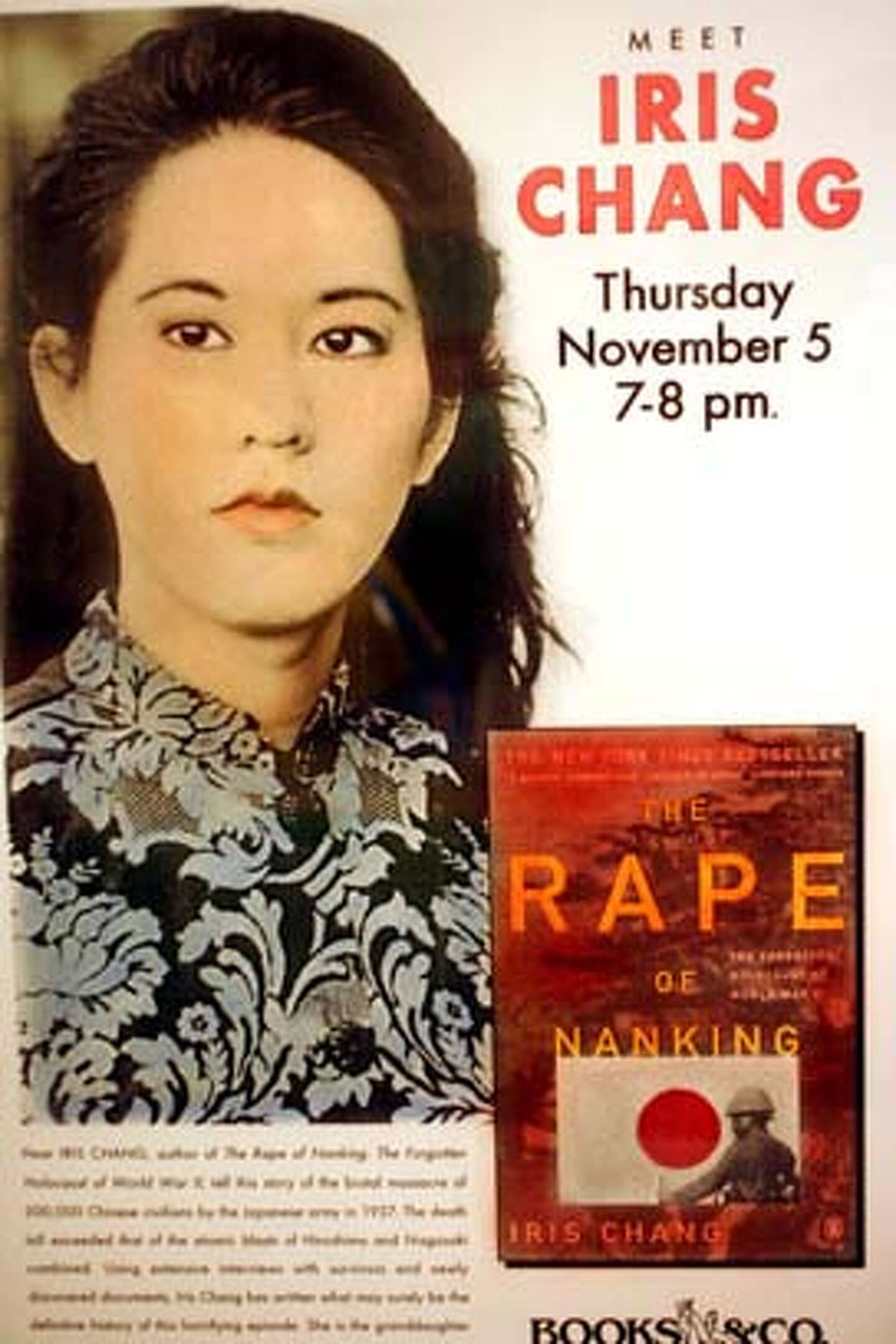 Historian Iris Chang won many battles / The war she lost raged within