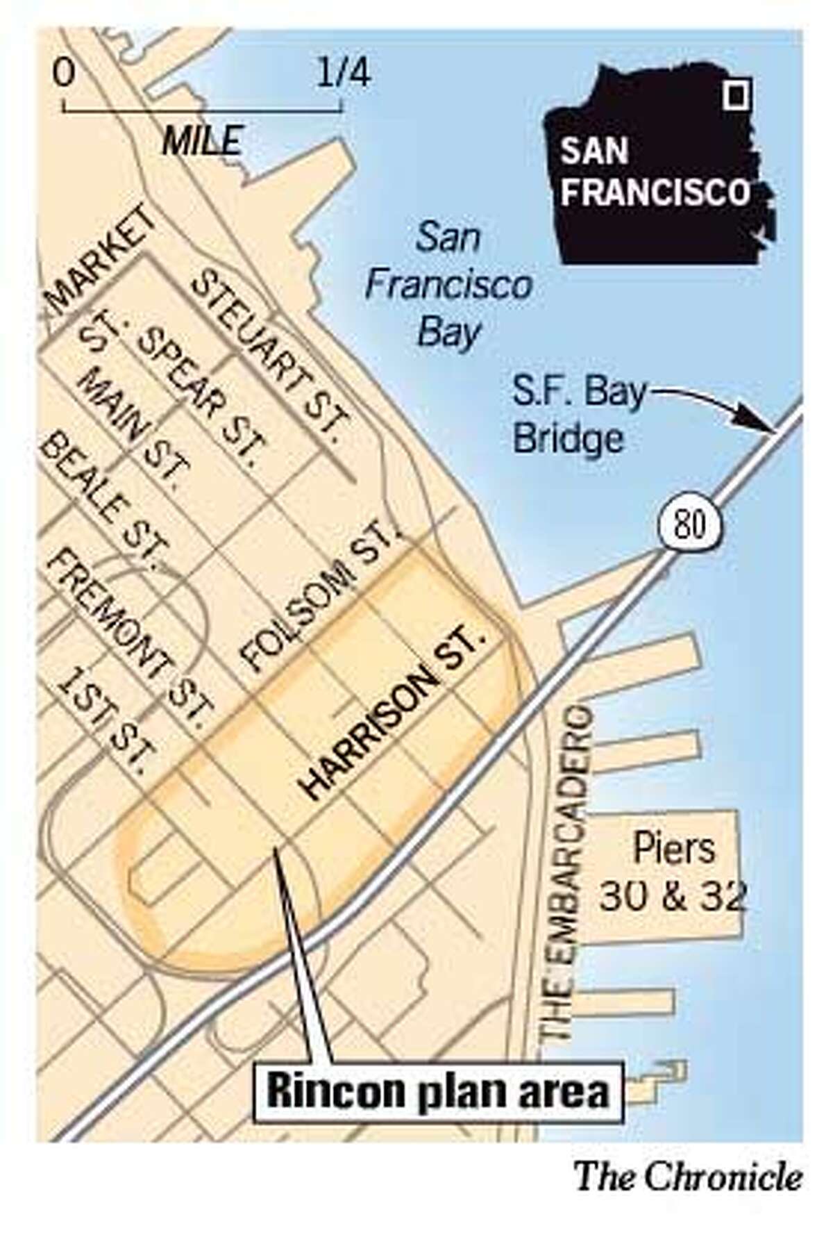 Rincon Hill on the rise / Slender towers, wide walkways would transform area