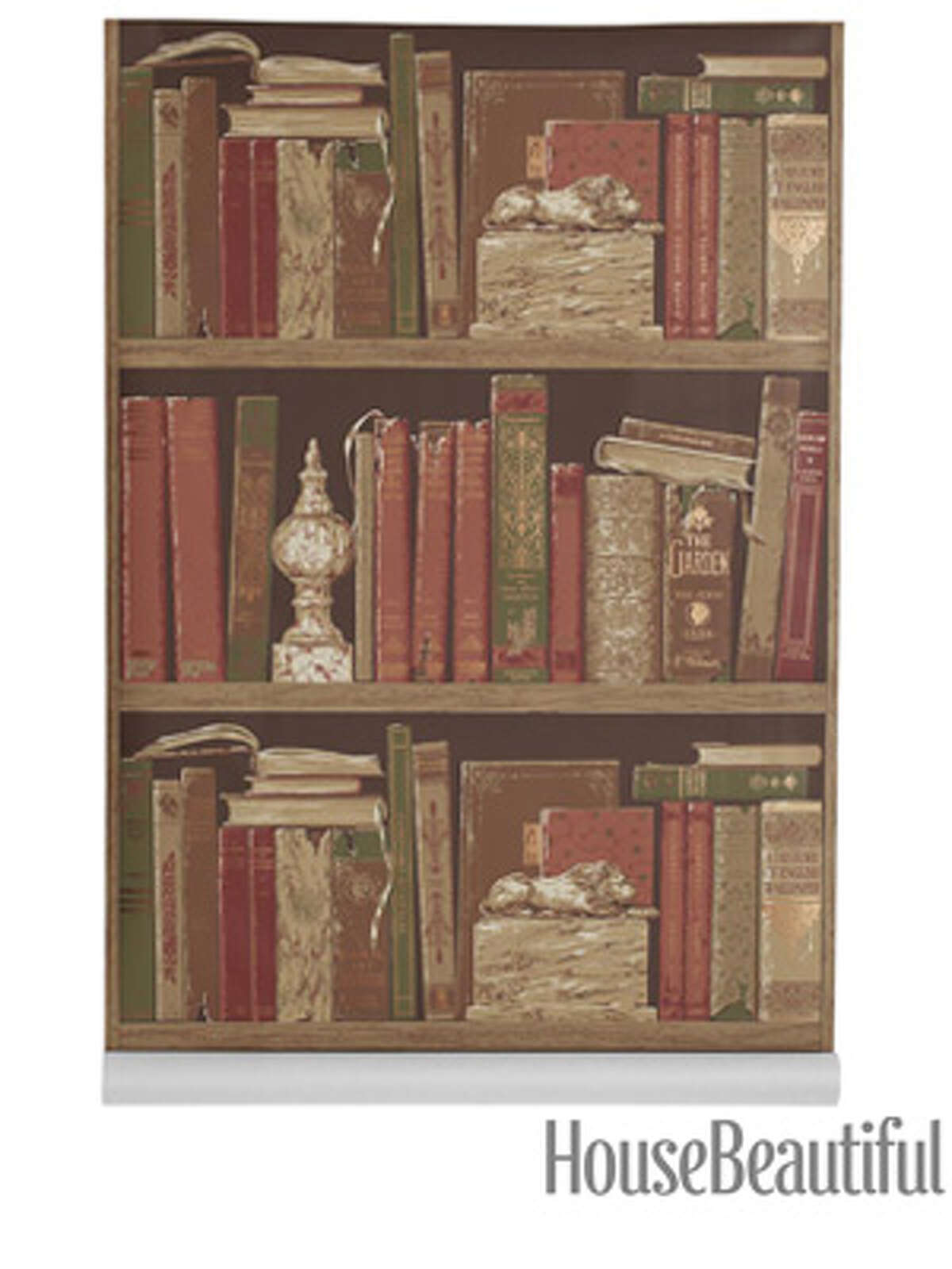 6 Bookcase Wallpaper Designs