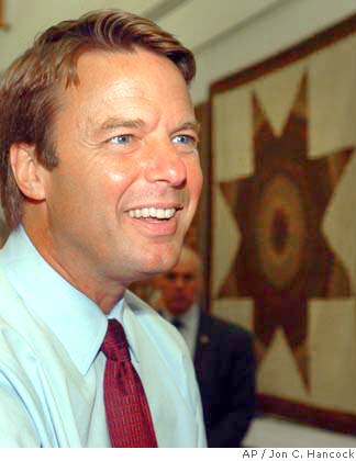 Edwards mum on his political future / Democrat focuses on poverty ...