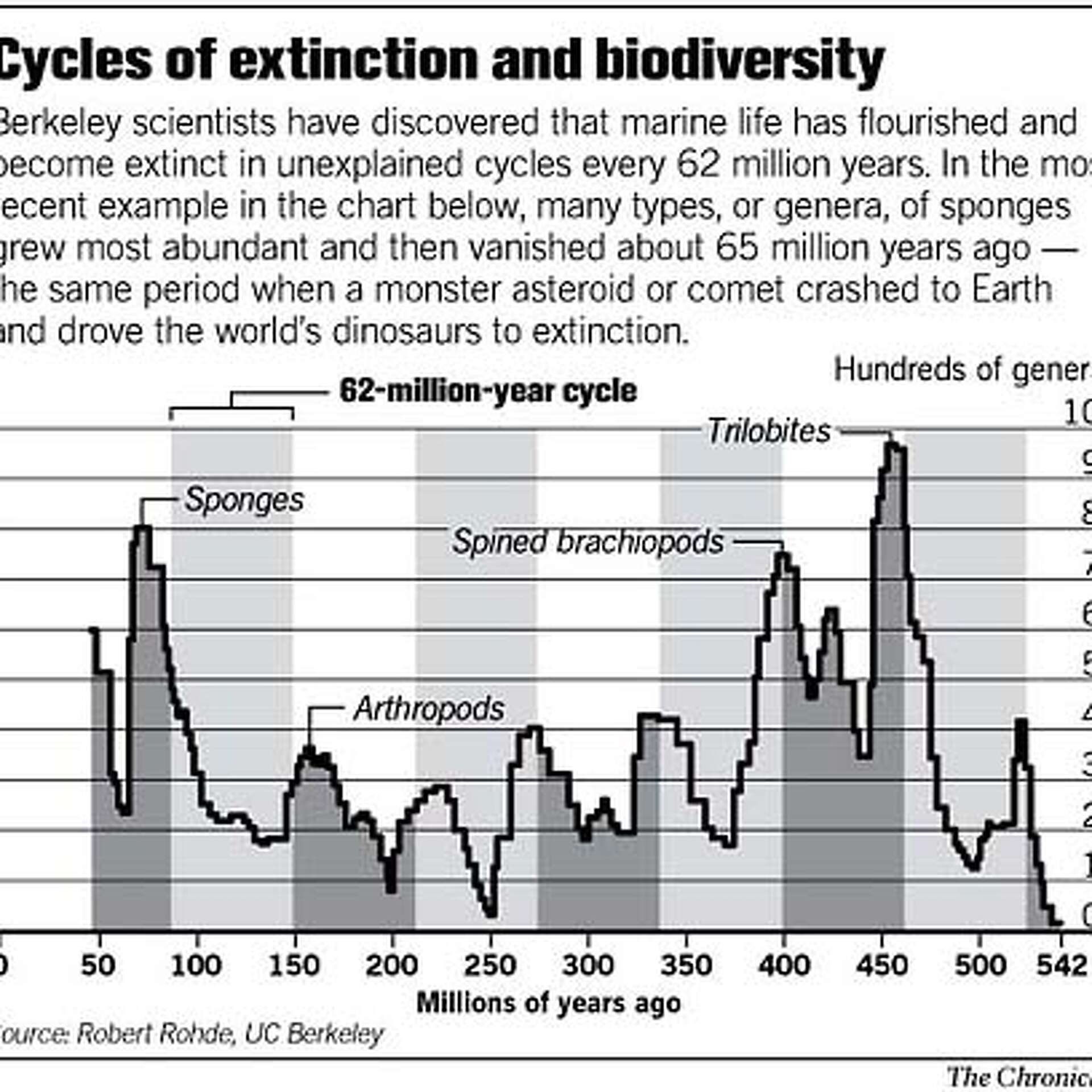 Mass extinction comes every 62 million years, UC physicists discover