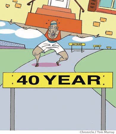 40 YEAR / Mortgage marathon -- lower payments, more of 'em