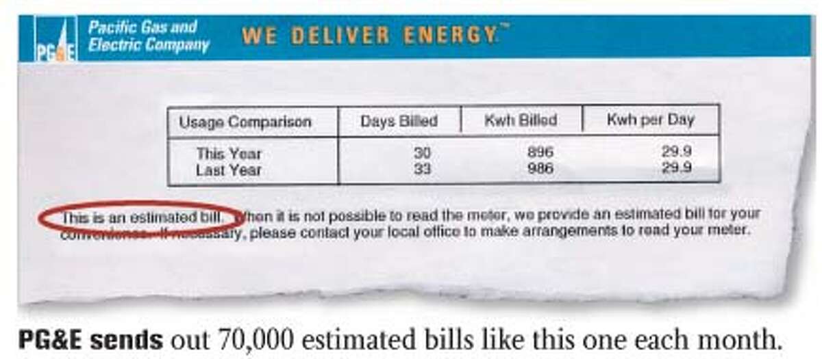 PG&E estimates tens of thousands of bills / Practice could result in ...