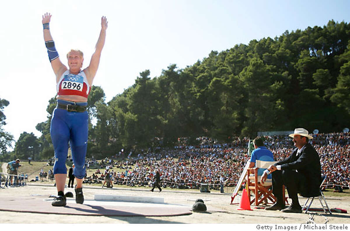 Shot putters bask in history at site of ancient Games / Bay Area woman ...