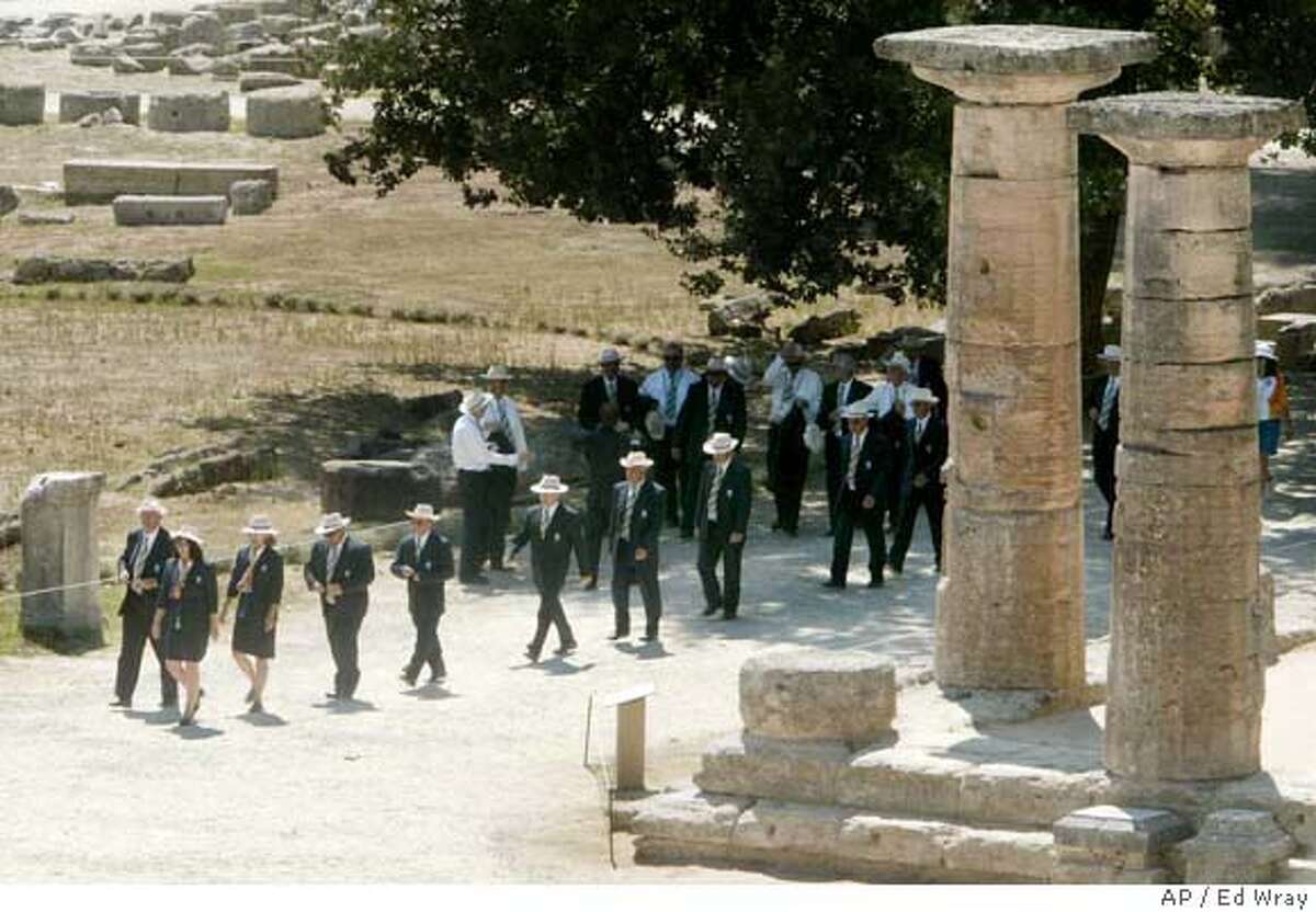 Shot putters bask in history at site of ancient Games / Bay Area woman ...