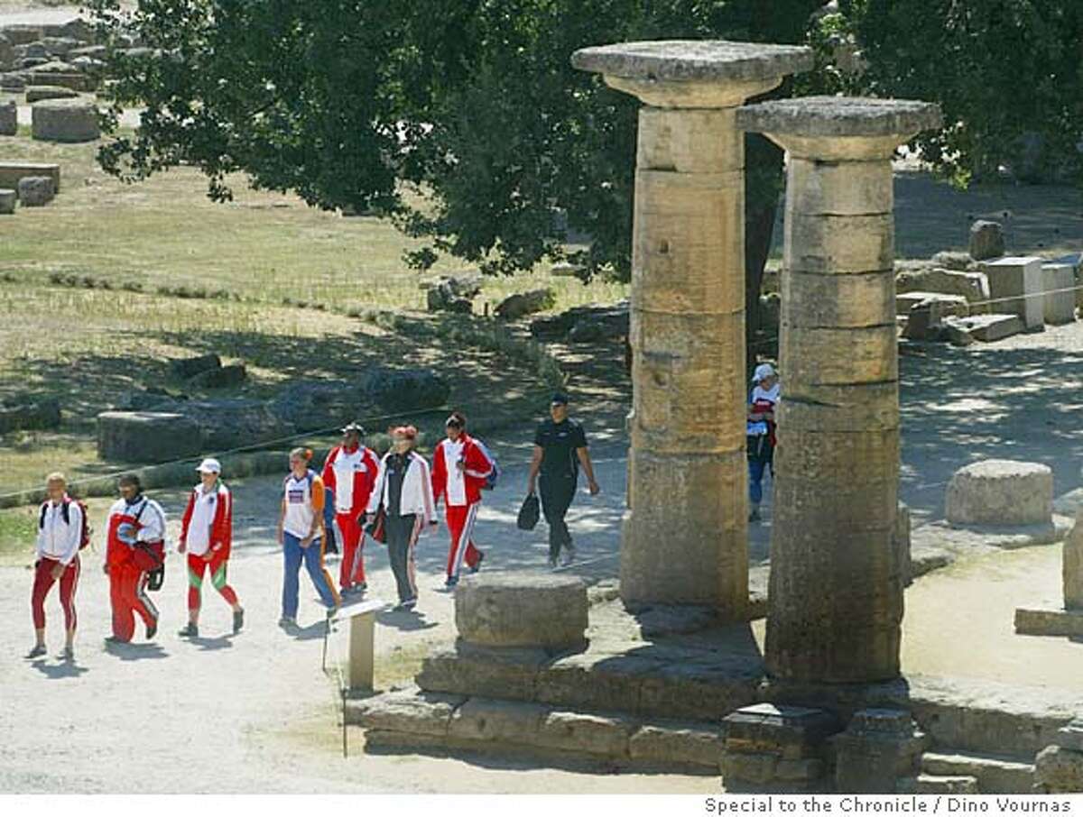Shot putters bask in history at site of ancient Games / Bay Area woman ...