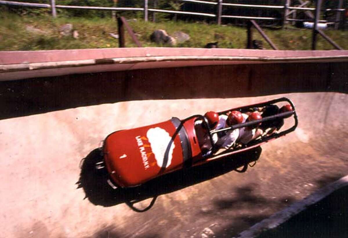 A few short seconds of Olympic valor / Lake Placid, N.Y., bobsled track ...