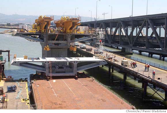 Giant part arrives for new Bay Bridge