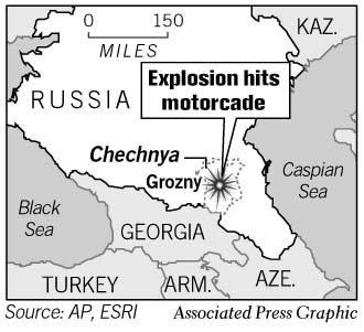 Bomb misses acting Chechen leader / Bodyguard killed, 3 people injured