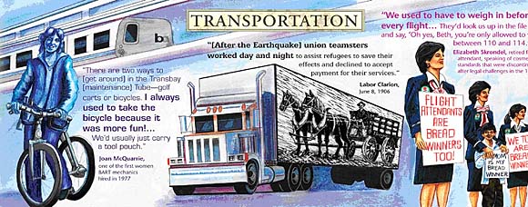 COMMUNITY / Buses driving home a lesson on the history of local labor