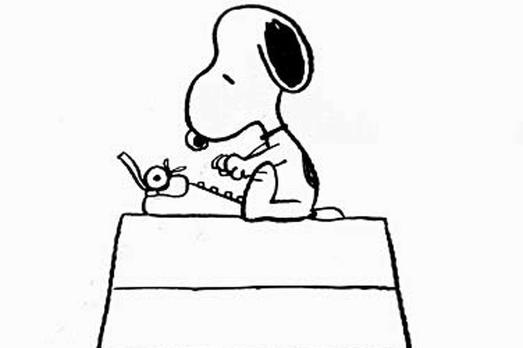 Snoopy Typing Clipart