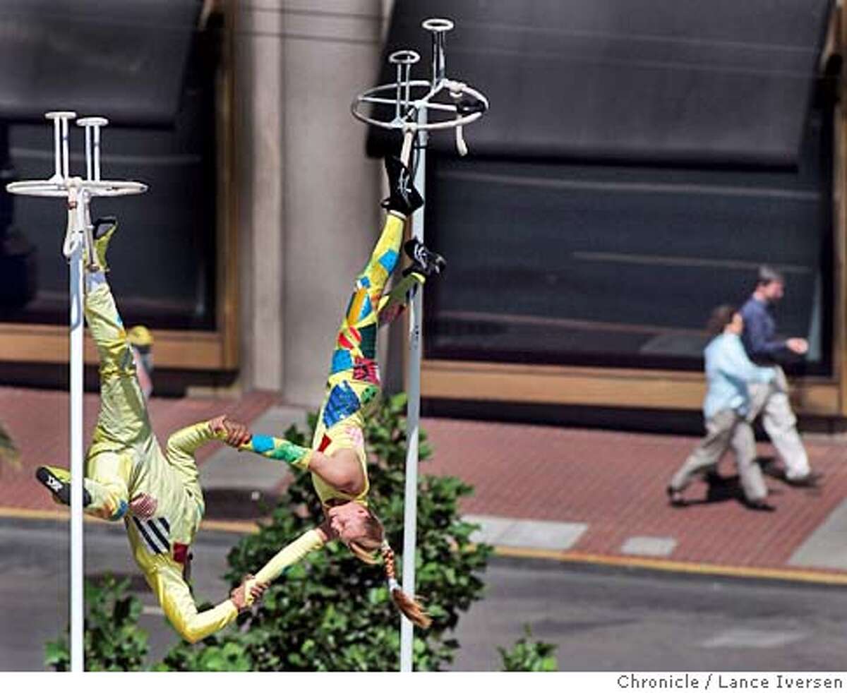 SAN FRANCISCO / Circus makes a P.R. swing / Aerialists defy death high ...