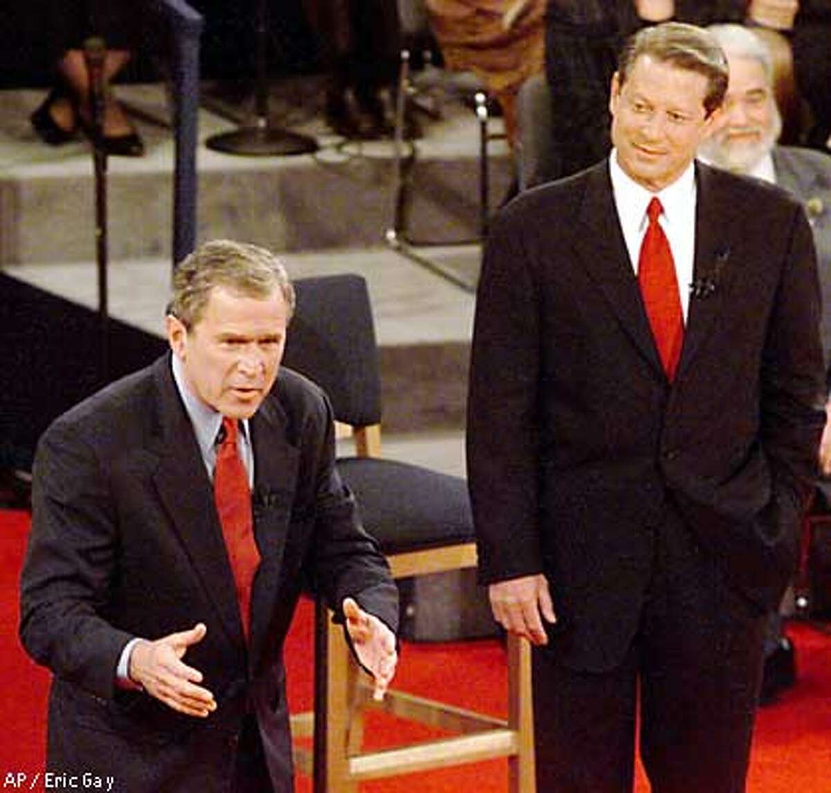 The Gloves Come Off / Gore, Bush define differences in lively debate