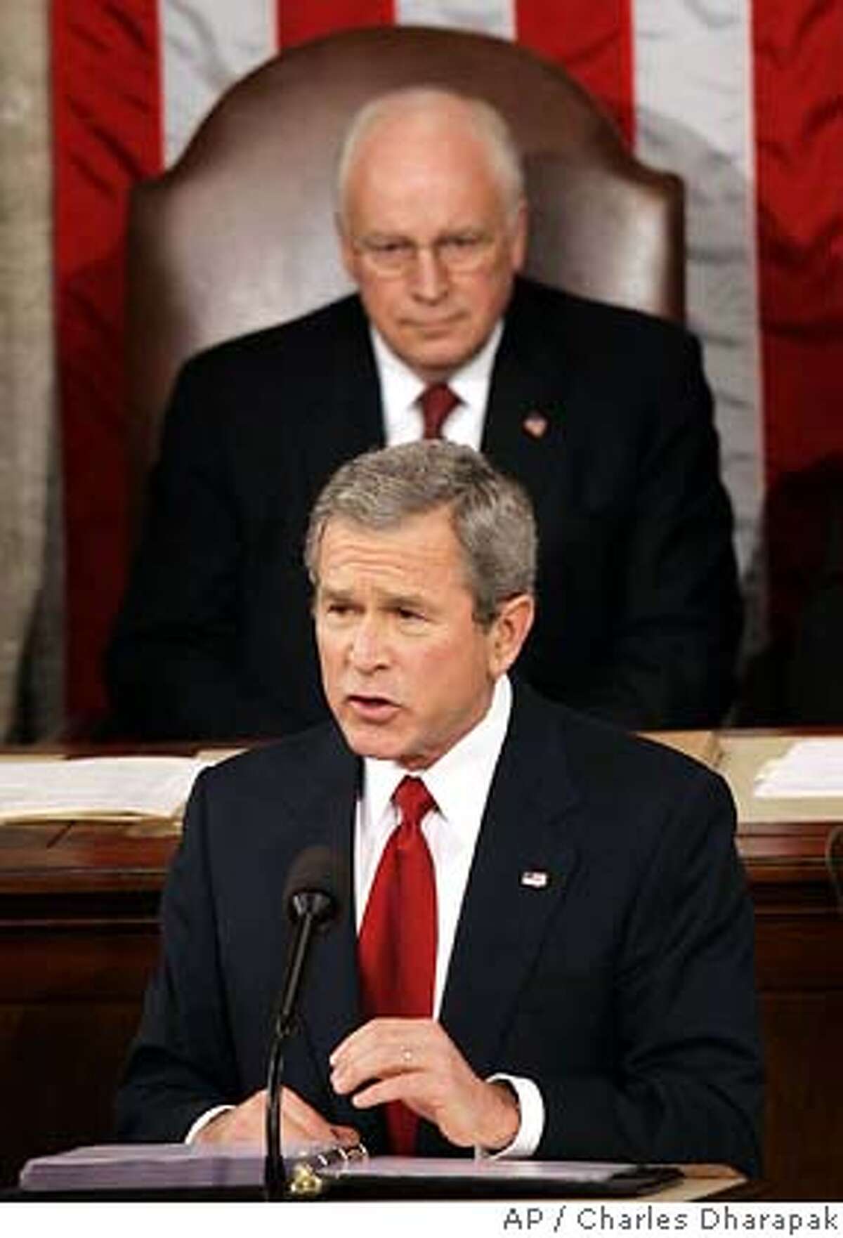 STATE OF THE UNION / Bush honors Iraq sacrifices, vows Social Security ...