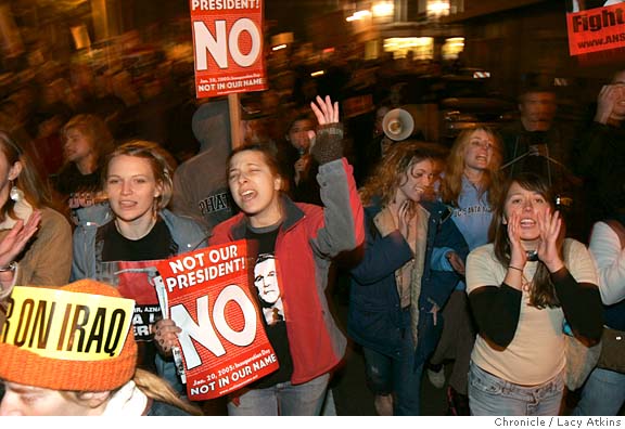INAUGURATION 2005 / Protesters denounce Bush / Thousands rally in S.F ...
