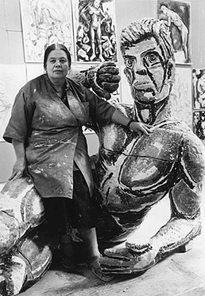 Viola Frey -- sculpted monumental ceramic art