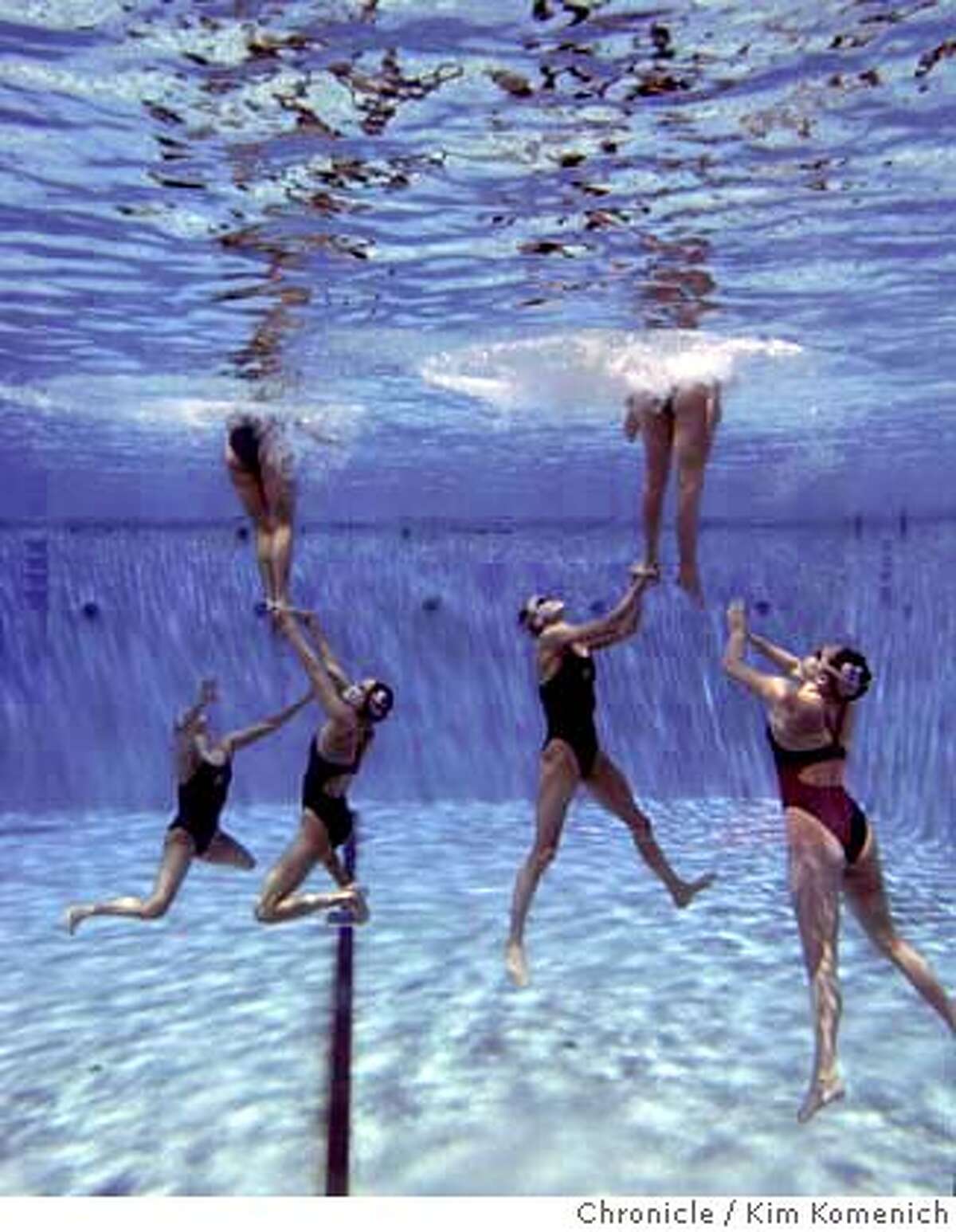 Right in Synch / Swimmers show a powerful side to a sport known for finesse