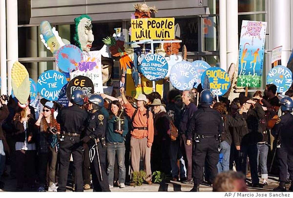 SAN FRANCISCO / Biotech protesters held / Marchers disrupt rush-hour ...