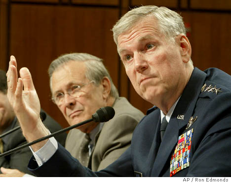 Interrogating POWs defended / Rumsfeld says rules meet Geneva pact