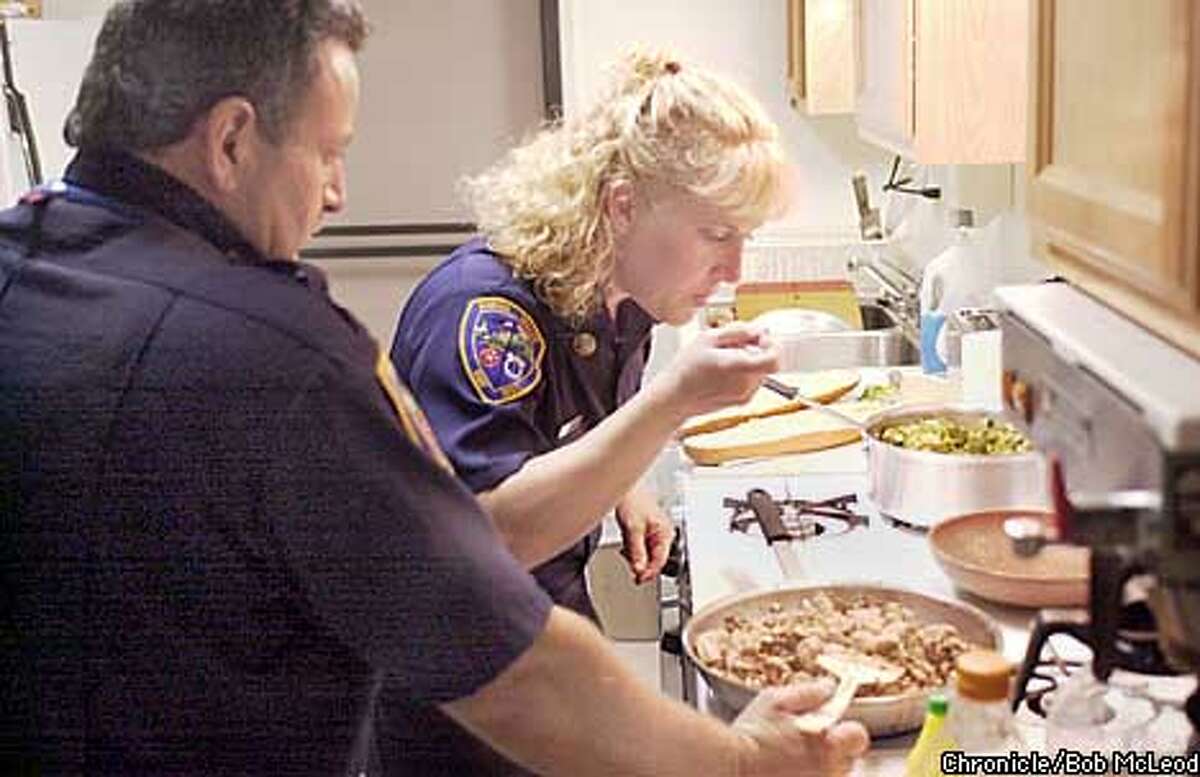 Four-alarm chefs / Firehouse cooks turn up the heat, whip up gourmet ...