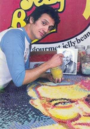 Peter Rocha - produced portraits from jelly beans