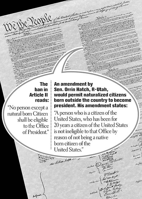 Why can't Arnold run for president?