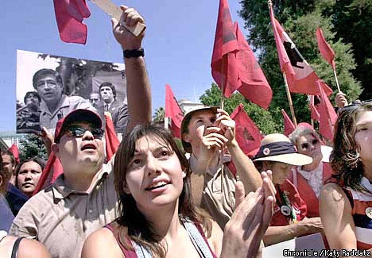 UFW makes plea at Capitol / 10-day march ends in rally urging Davis to ...
