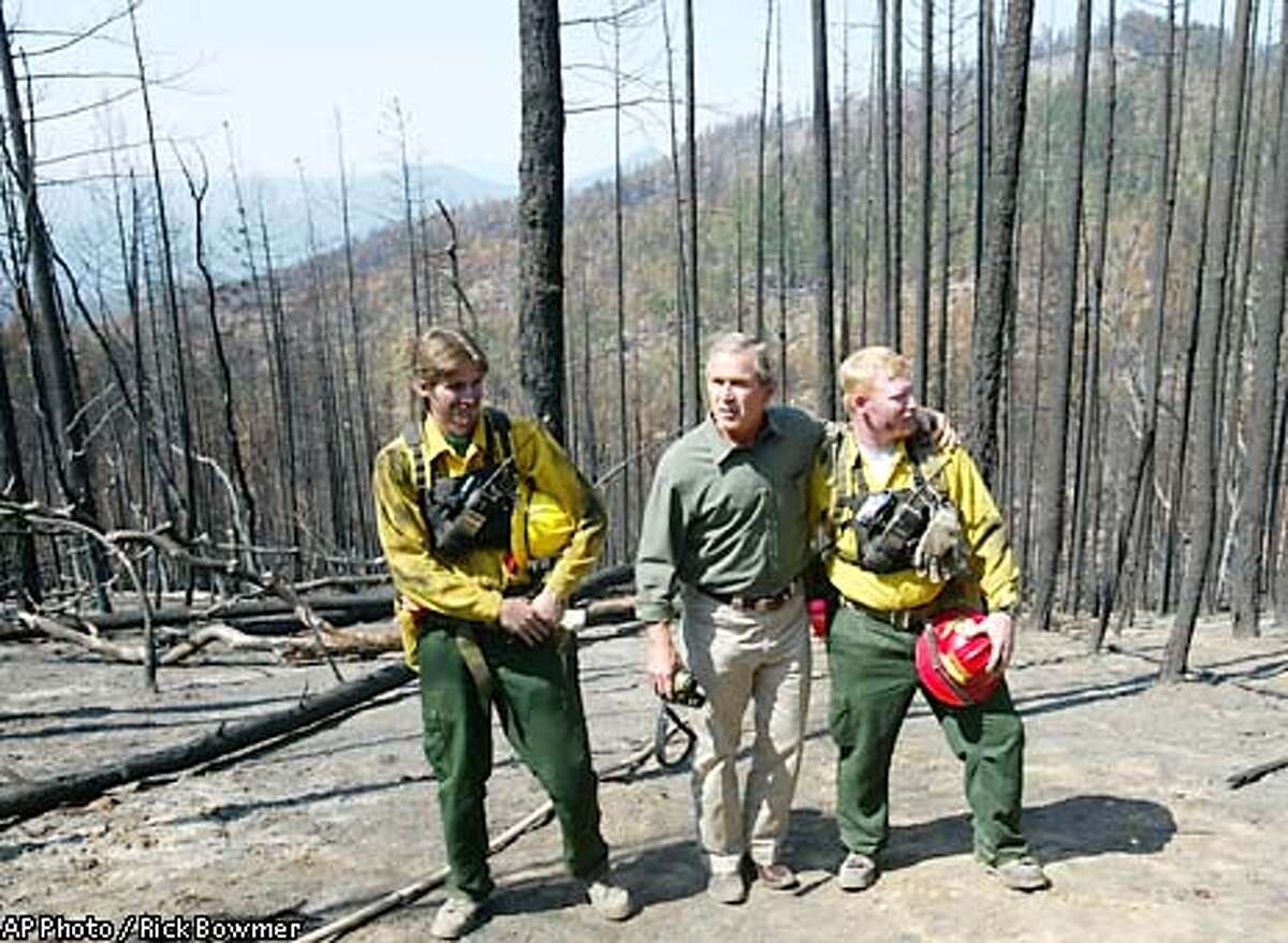 Sparks fly over forest fire plan / Environmentalists rebuke Bush -- but ...