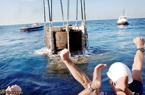 Monitor's turret pulled from the deep / 2 cannons also lifted from ...