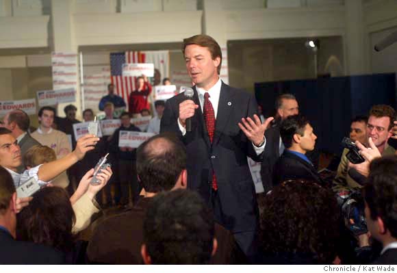 Kerry, Edwards round final turn in California