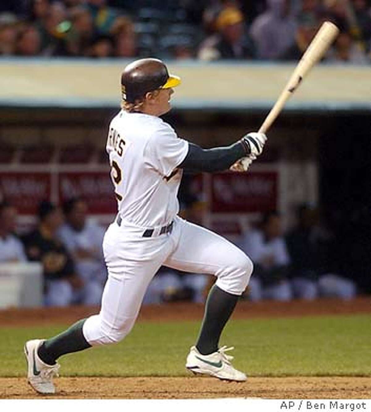 Perfect start for Giants, A's / Byrnes propels A's to victory