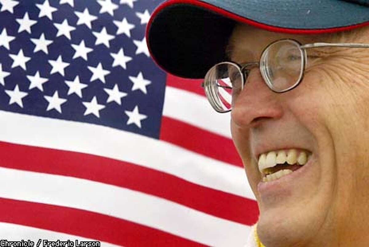 'CELEBRATING MY FREEDOM' / Day of independence for 'Flag Man'