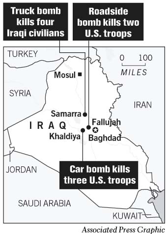 Violent day in Iraq: 5 GIs die