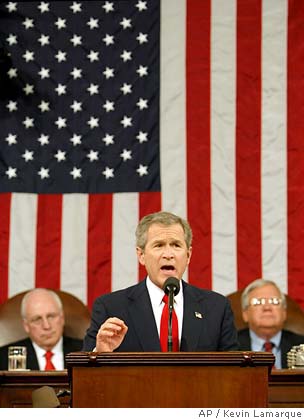 Fired-up Bush takes offensive / President claims success on Iraq and ...