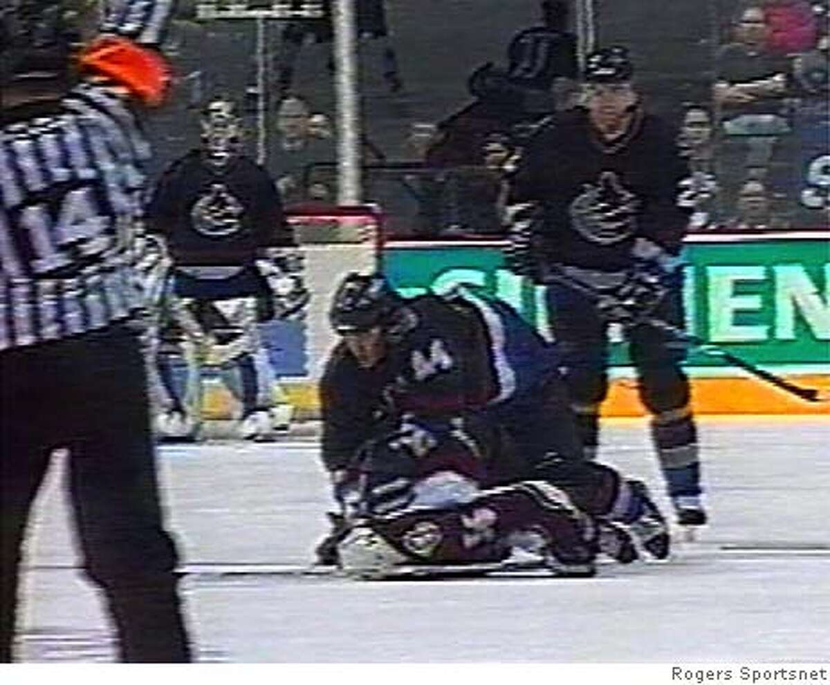 VIOLENCE IN HOCKEY / The lowest blow / Sucker punch puts 2 players ...