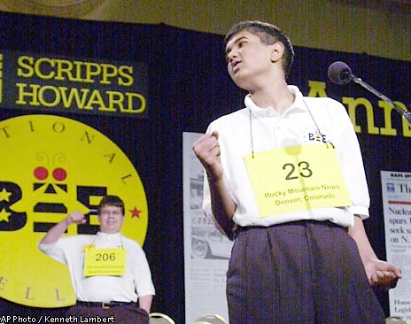 Bay Area contender 10th in spelling bee / Top prize won with the word ...