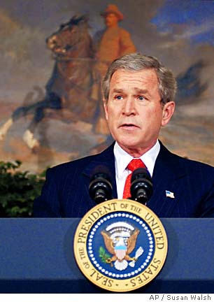 ANALYSIS / Bush seeks to control campaign agenda / Support for ...
